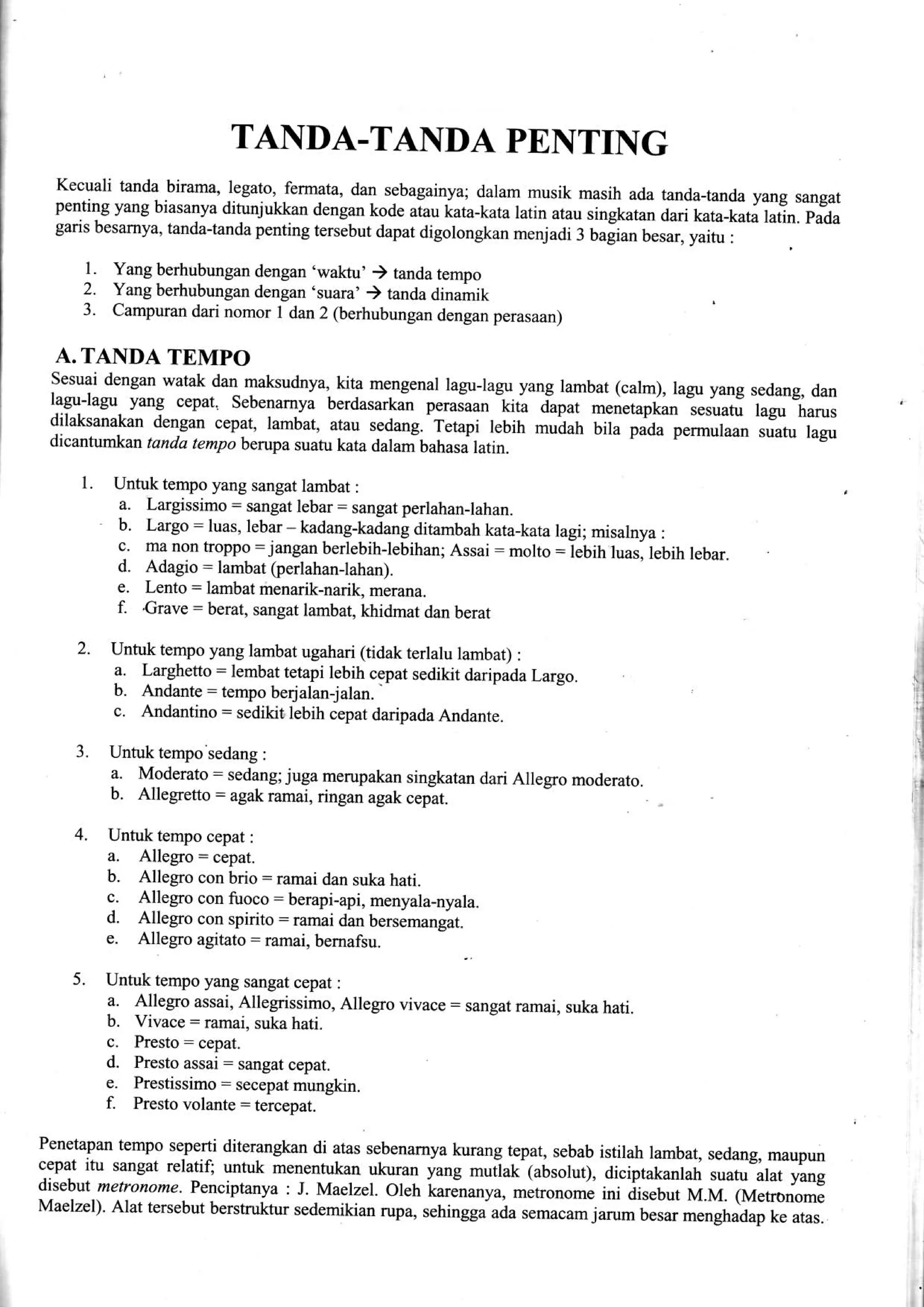 Tanda tanda penting pada musik | PDF