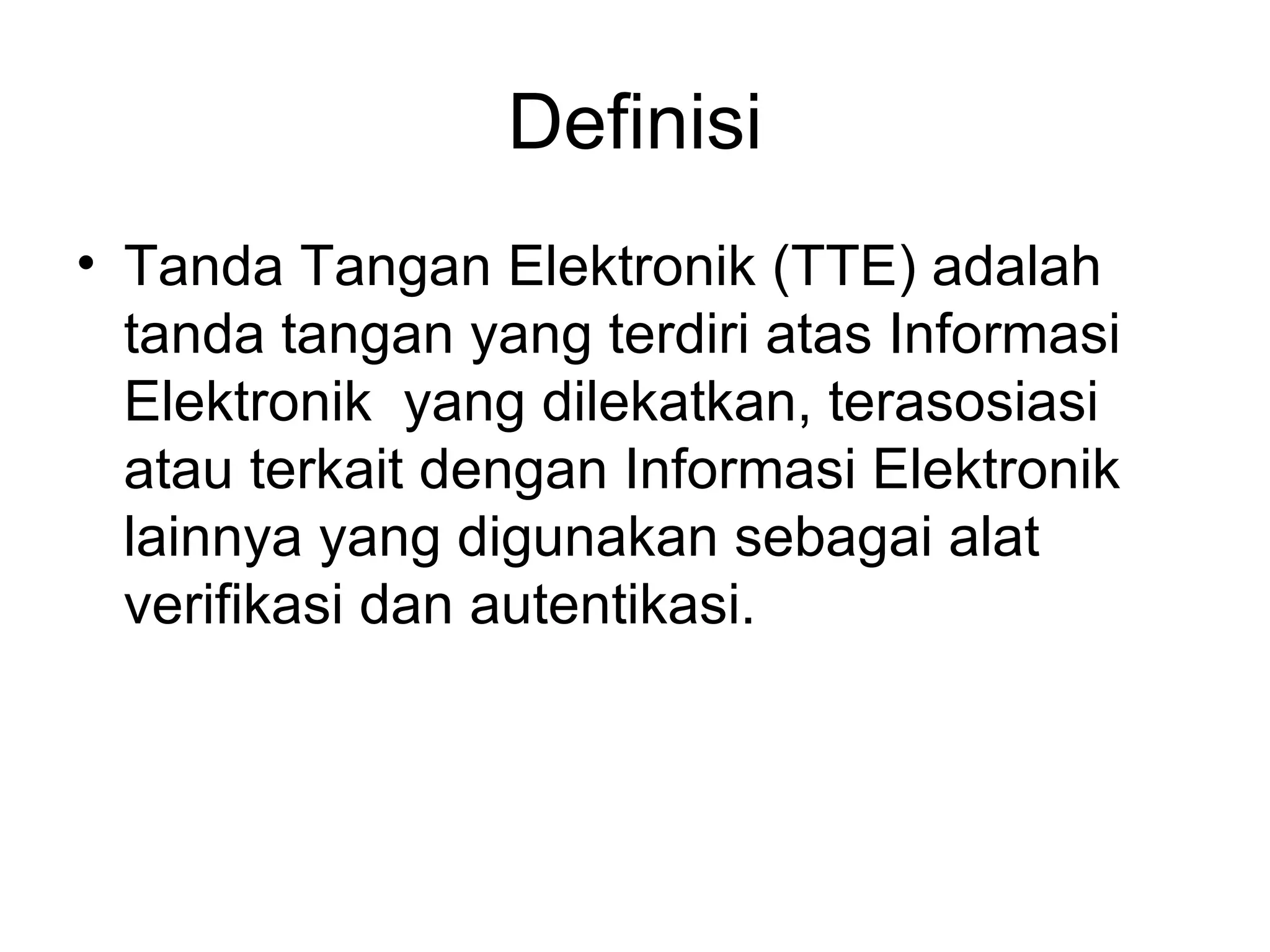 Tanda tangan elektronik | PPT