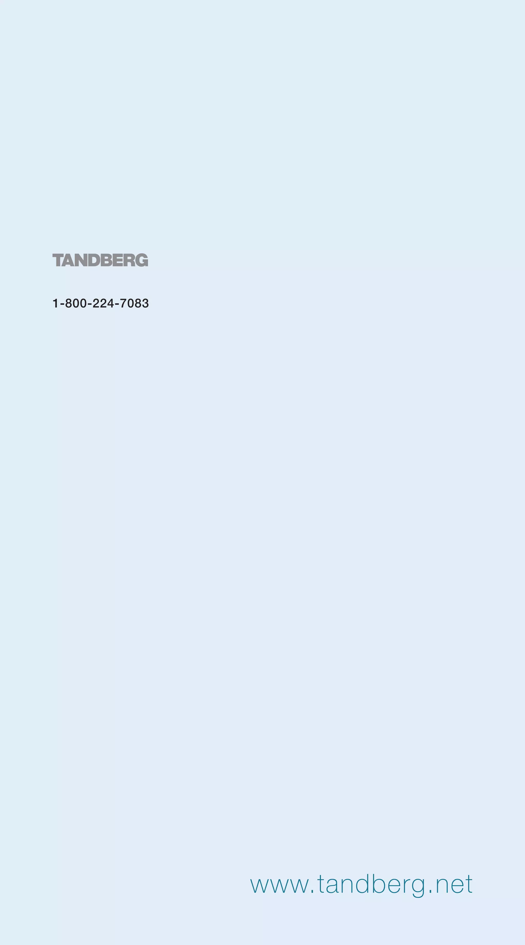 TANDBERG video conferencing systems | PDF
