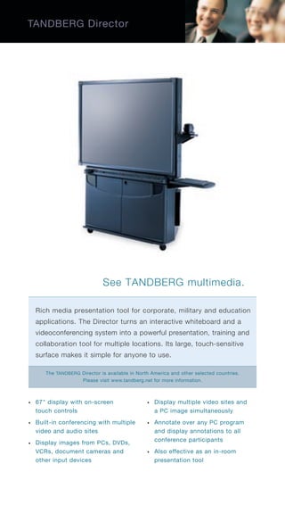 TANDBERG video conferencing systems | PDF
