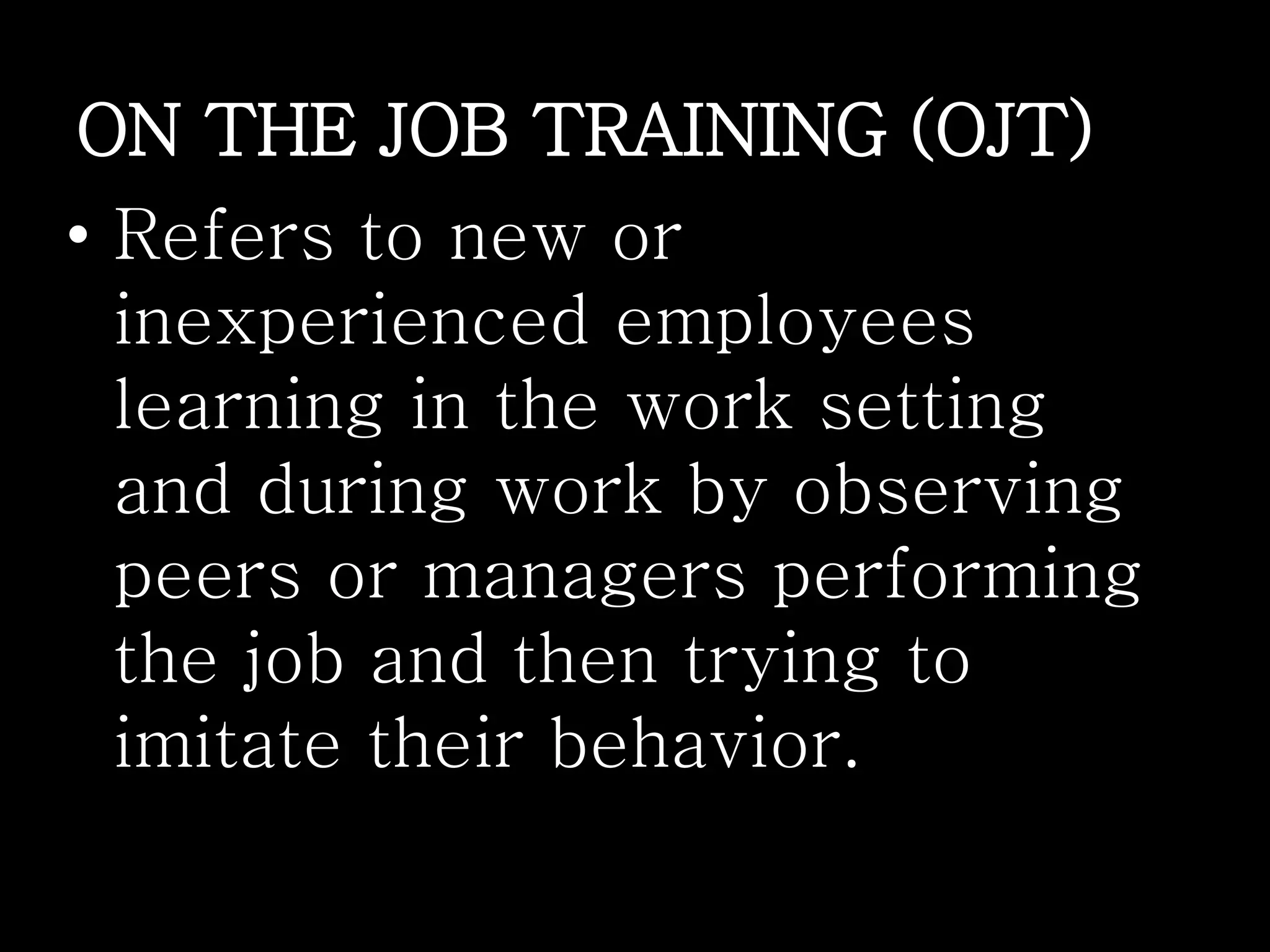 traditional training methods | PPTX