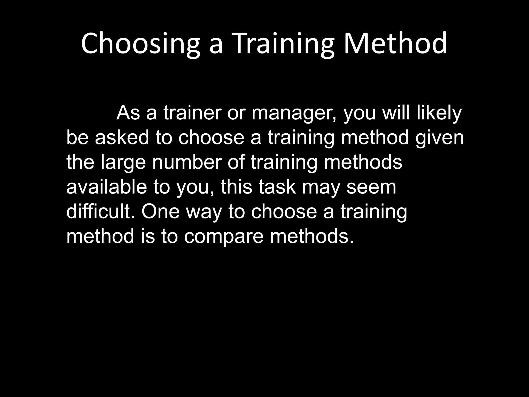 traditional training methods | PPTX