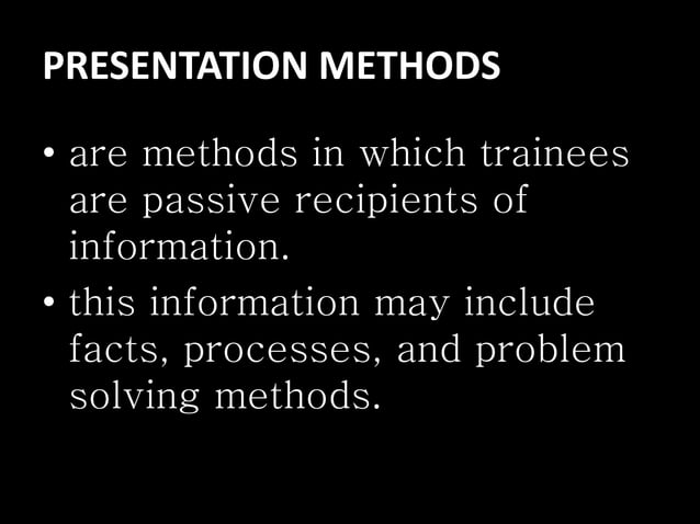 traditional training methods | PPTX