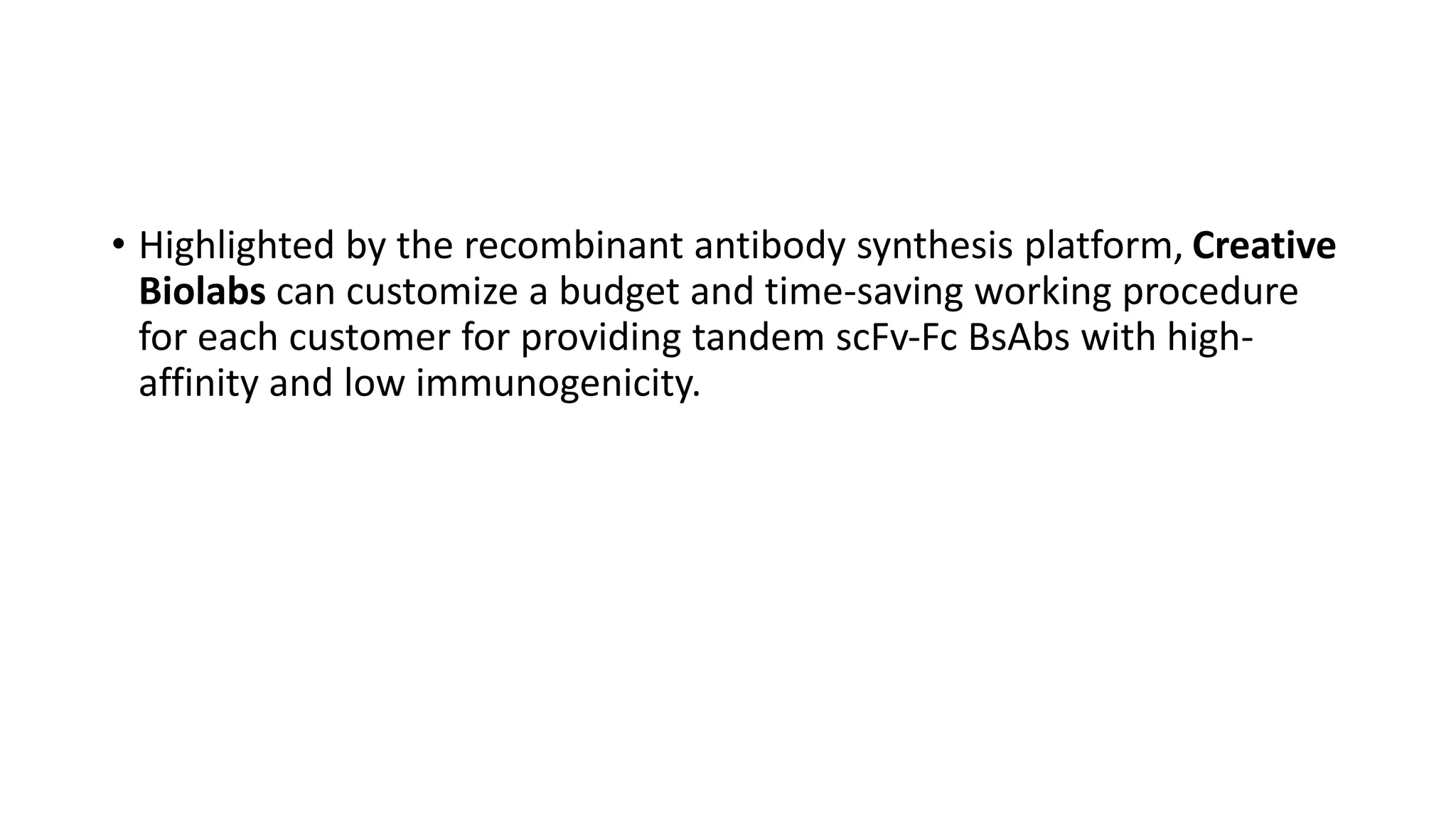 Tandem scfv production | PPT