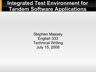 Tandem Software | ODP | Computing | Technology & Computing