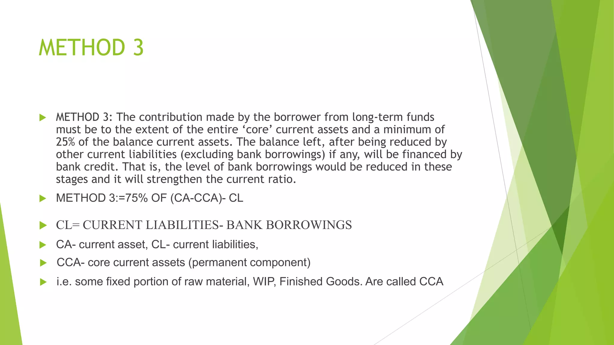 working capital financing:-Tandon committee | PPTX