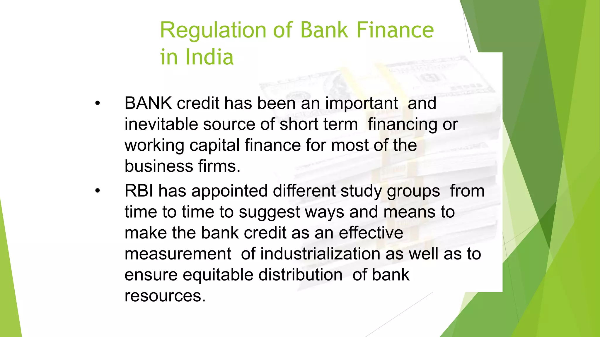 working capital financing:-Tandon committee | PPTX