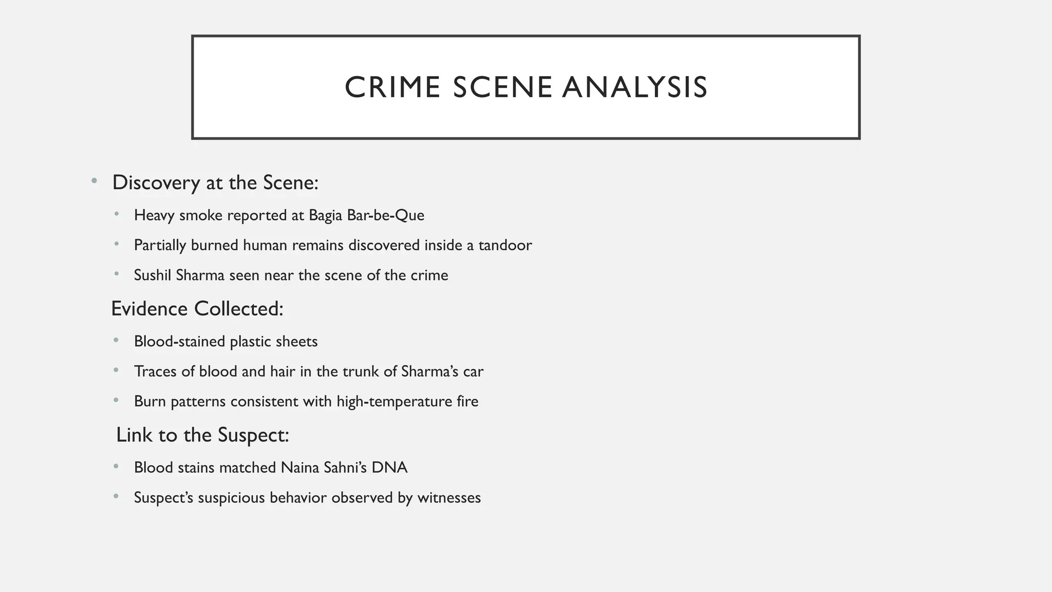 Tandoor Murder Case - From Scorches to Evidence | PPTX