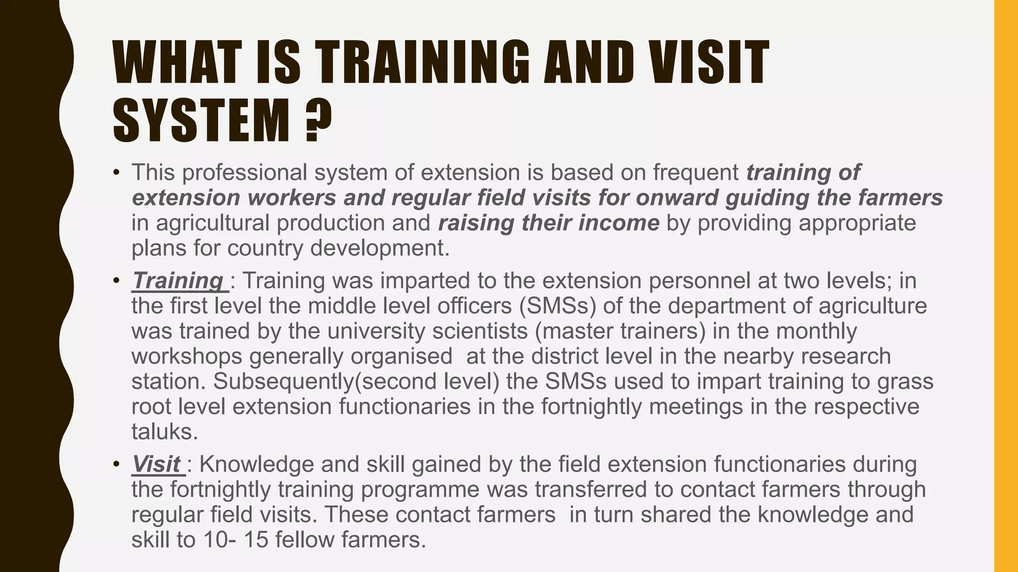 Training and visit system | PPTX