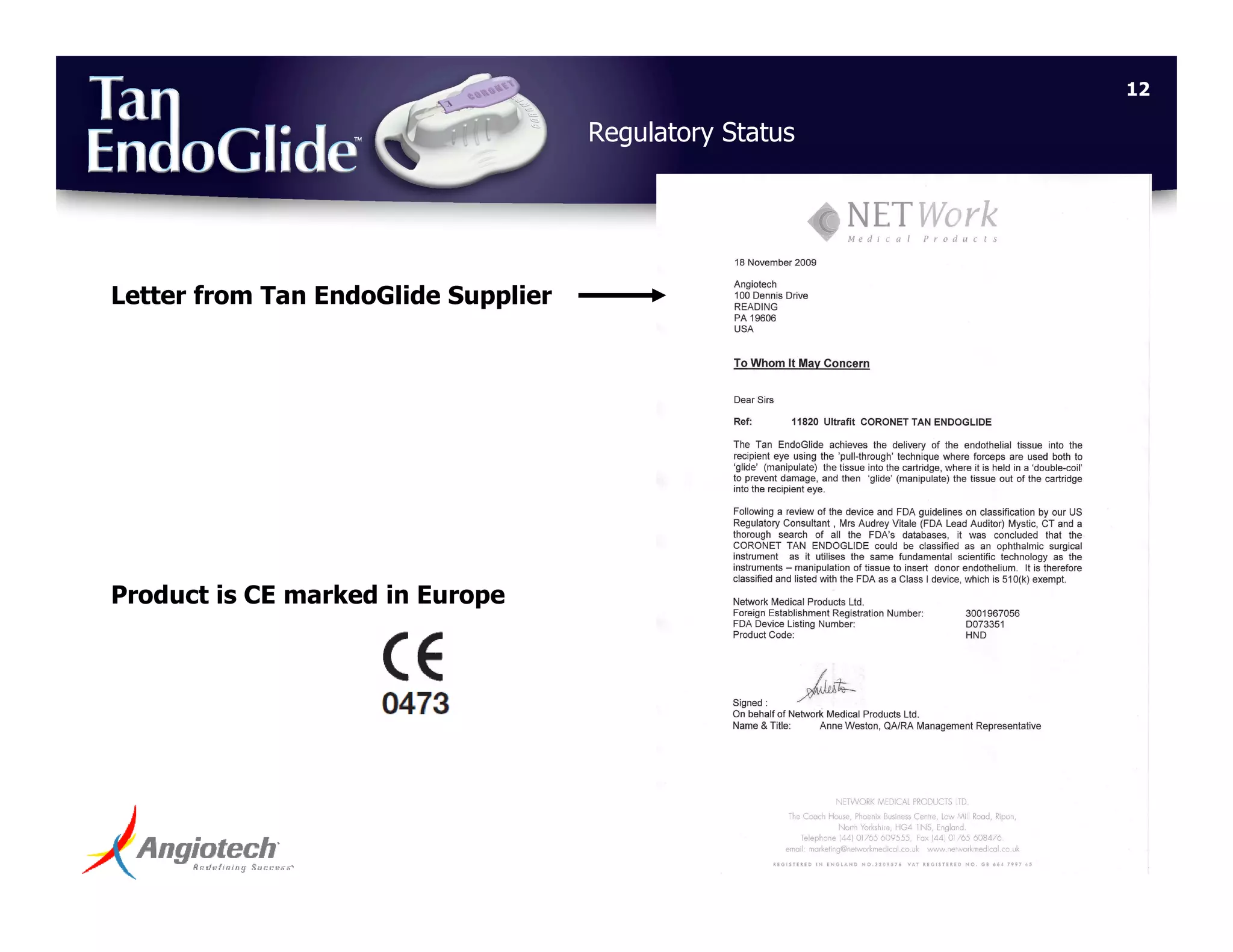Tan endoglide for lamellar surgery, DSAEK | PDF