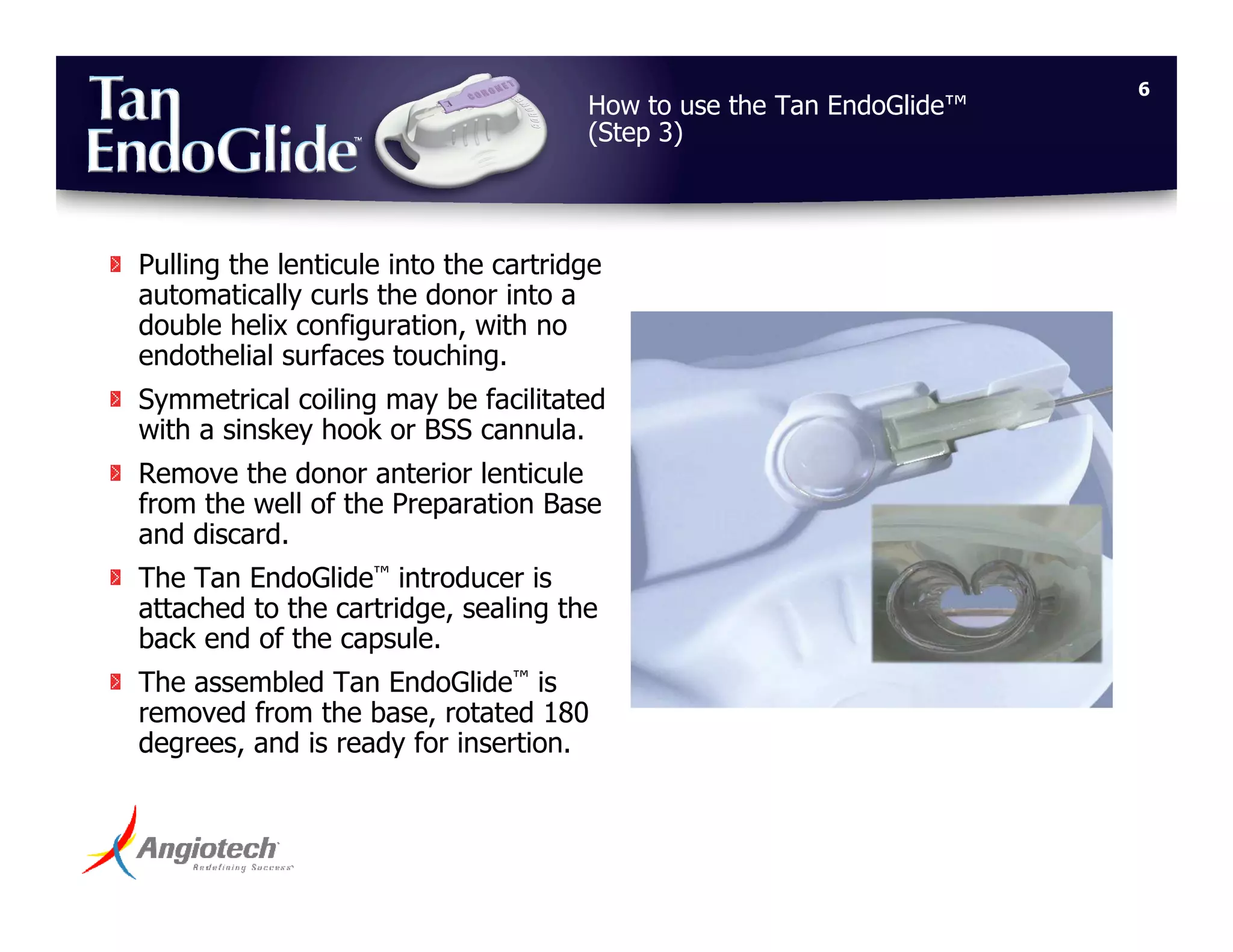 Tan endoglide for lamellar surgery, DSAEK | PDF
