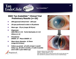Tan endoglide for lamellar surgery, DSAEK | PDF