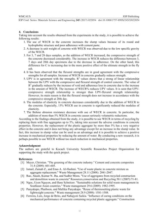 Mechanical and Physical Performance of Concrete Including Waste ...