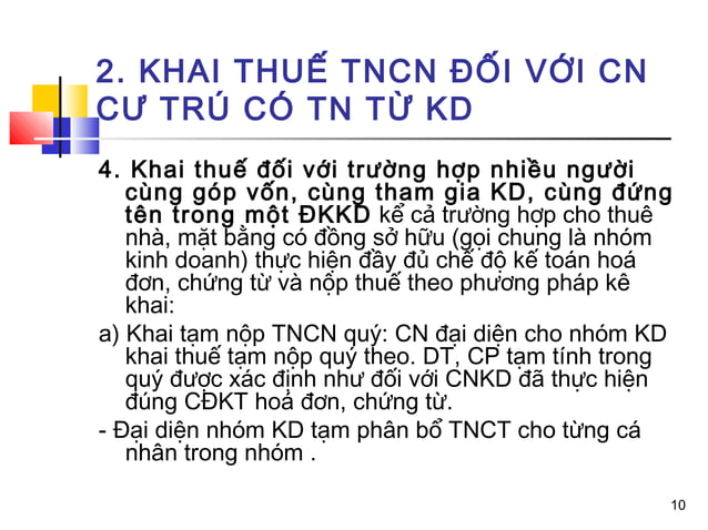 TANET - Bai giang khai thue TNCN - 07/2010 | PPT