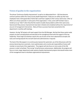 Taney cqi plan docx | PDF