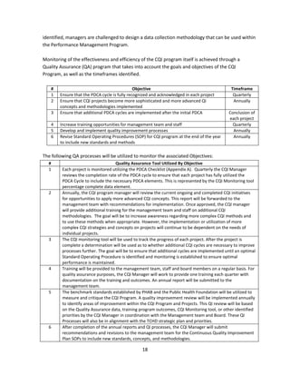 Taney cqi plan docx | PDF