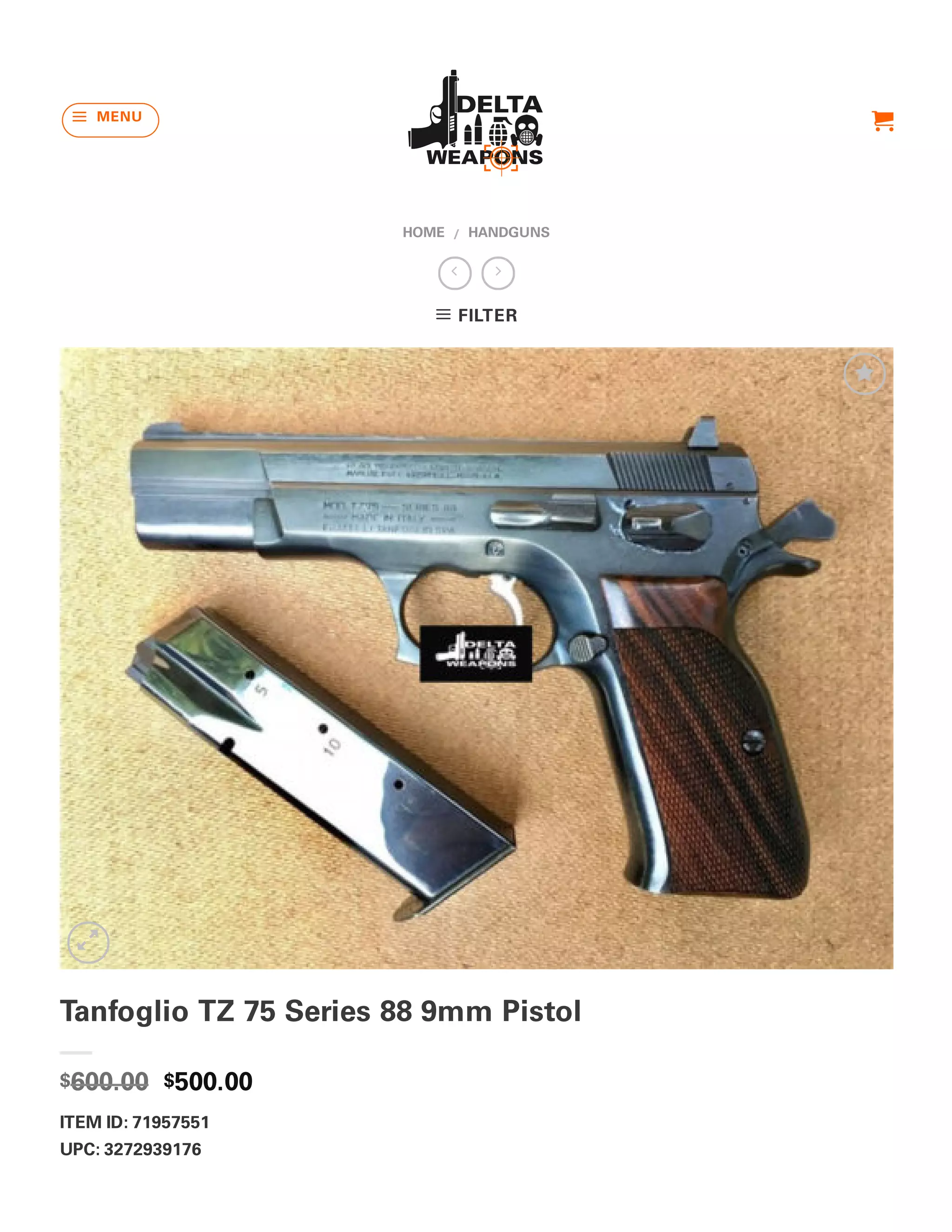 Tanfoglio TZ 75 Series 9mm 16 Rounds Pistol | PDF | Arms & Ammunition ...