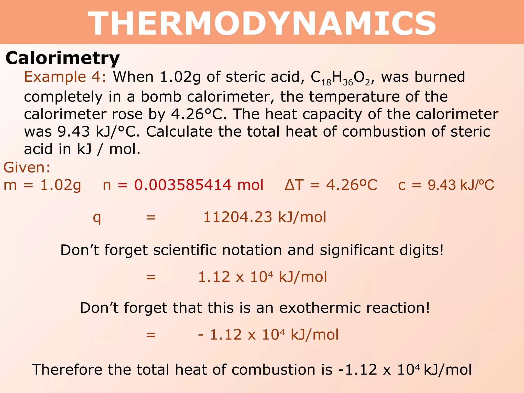 Tang 01 heat capacity and calorimetry | PPT