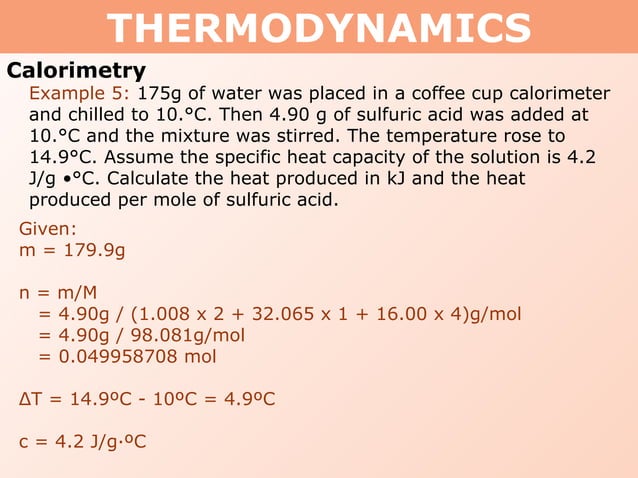 Tang 01 heat capacity and calorimetry | PPT