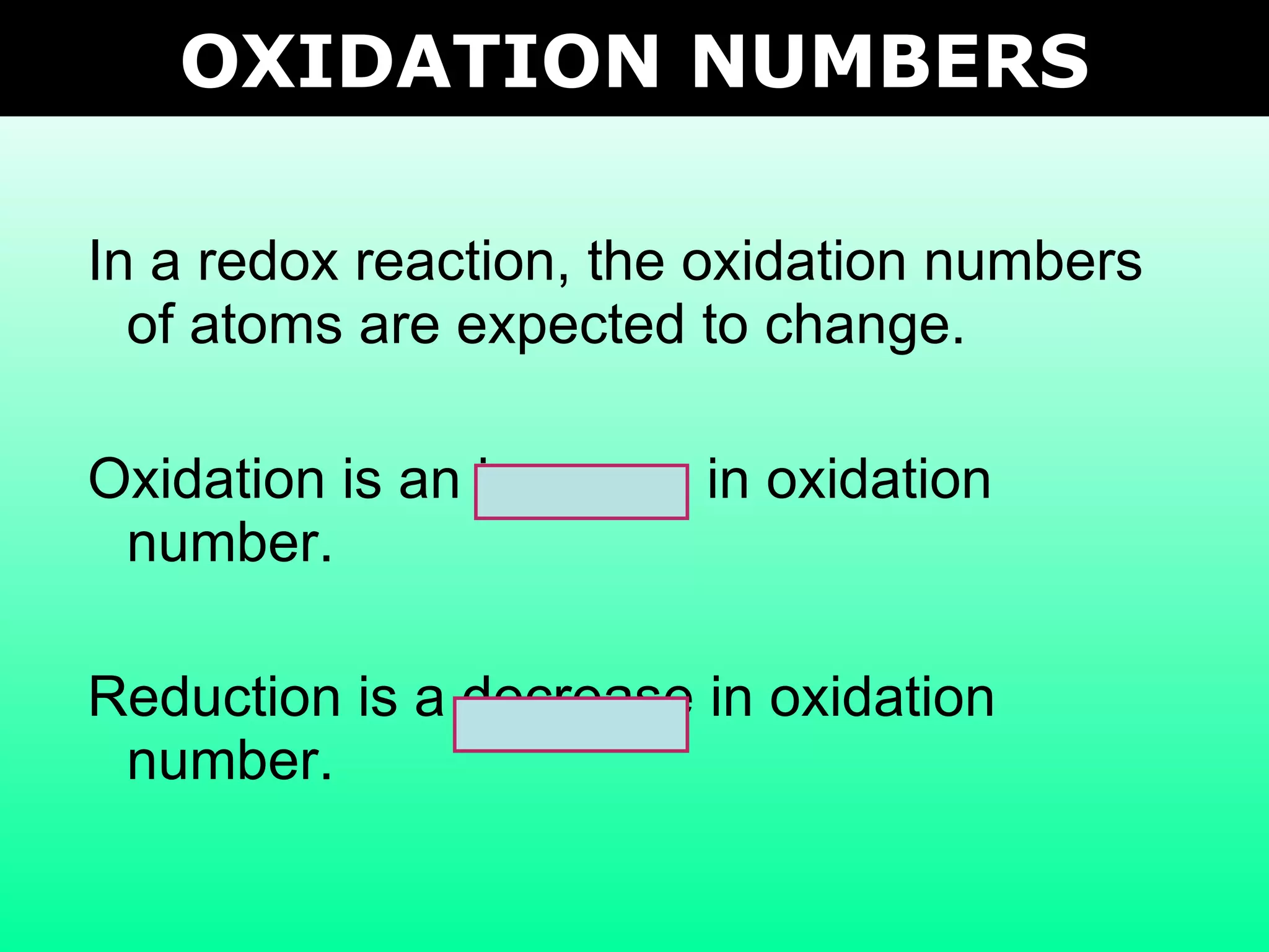 Tang 01 redox introduction 2 | PPT | Chemistry | Science