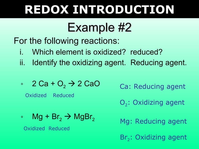Tang 01 redox introduction 2 | PPT | Chemistry | Science