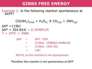 Tang 01b enthalpy, entropy, and gibb's free energy | PPTX