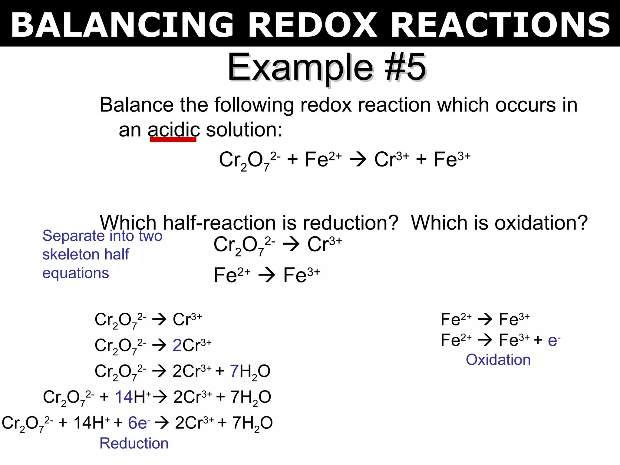 Tang 02 balancing redox reactions 2 | PPT