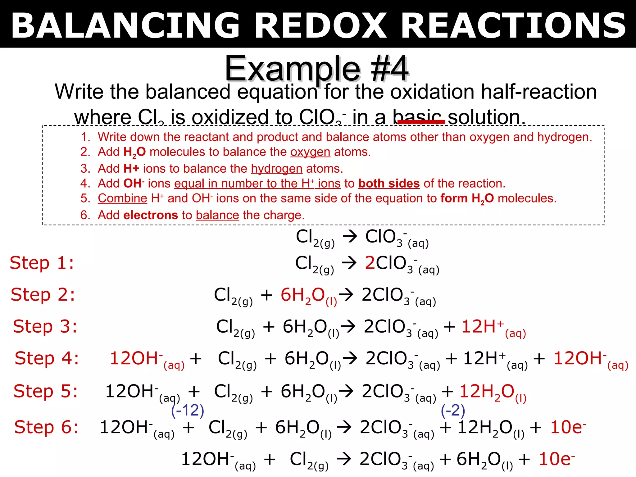 Tang 02 balancing redox reactions 2 | PPT