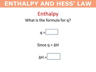 Tang 02 enthalpy and hess' law | PPT