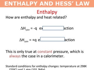 Tang 02 enthalpy and hess' law | PPT