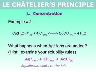 Tang 02 le châtelier’s principle 2 | PPT | Chemistry | Science