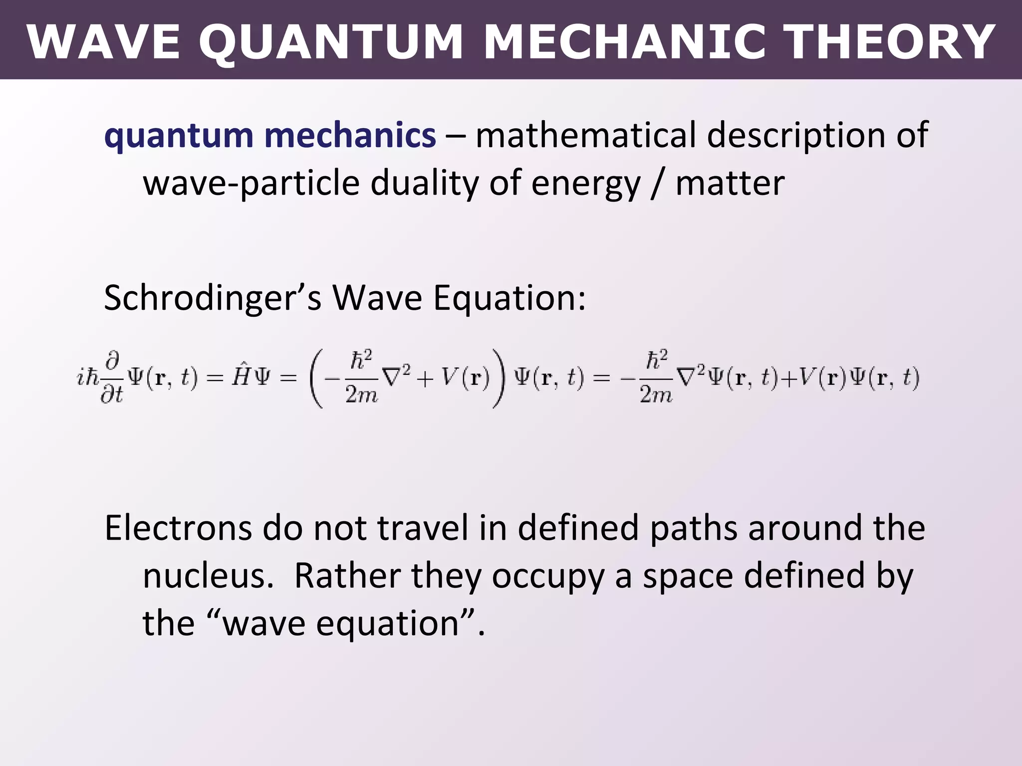 Tang 02 wave quantum mechanic model | PPT
