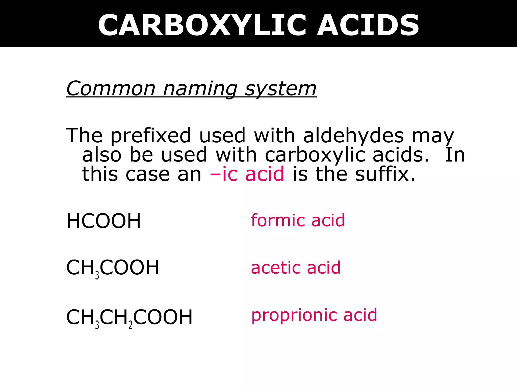 Tang 03 carboxylic acids & amines 2013 version | PPT