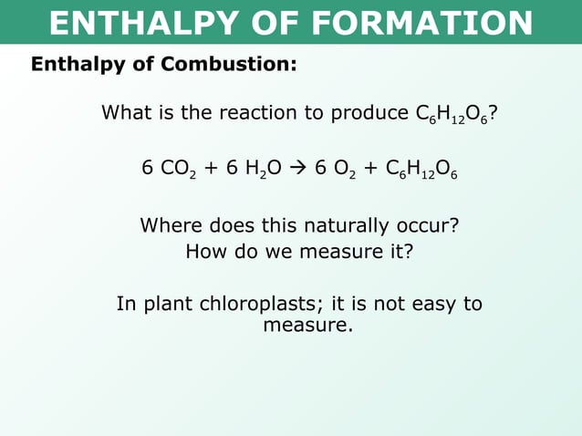 Tang 03 enthalpy of formation and combustion | PPT | Chemistry | Science