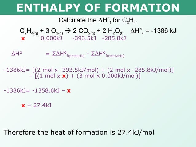 Tang 03 enthalpy of formation and combustion | PPT | Chemistry | Science