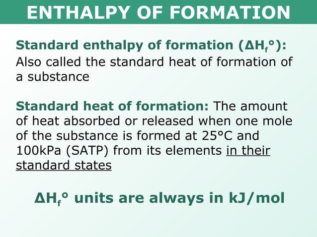 Tang 03 enthalpy of formation and combustion | PPT | Chemistry | Science
