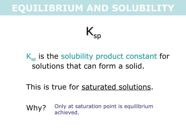 Tang 07 equilibrium and solubility 2 | PPT | Chemistry | Science