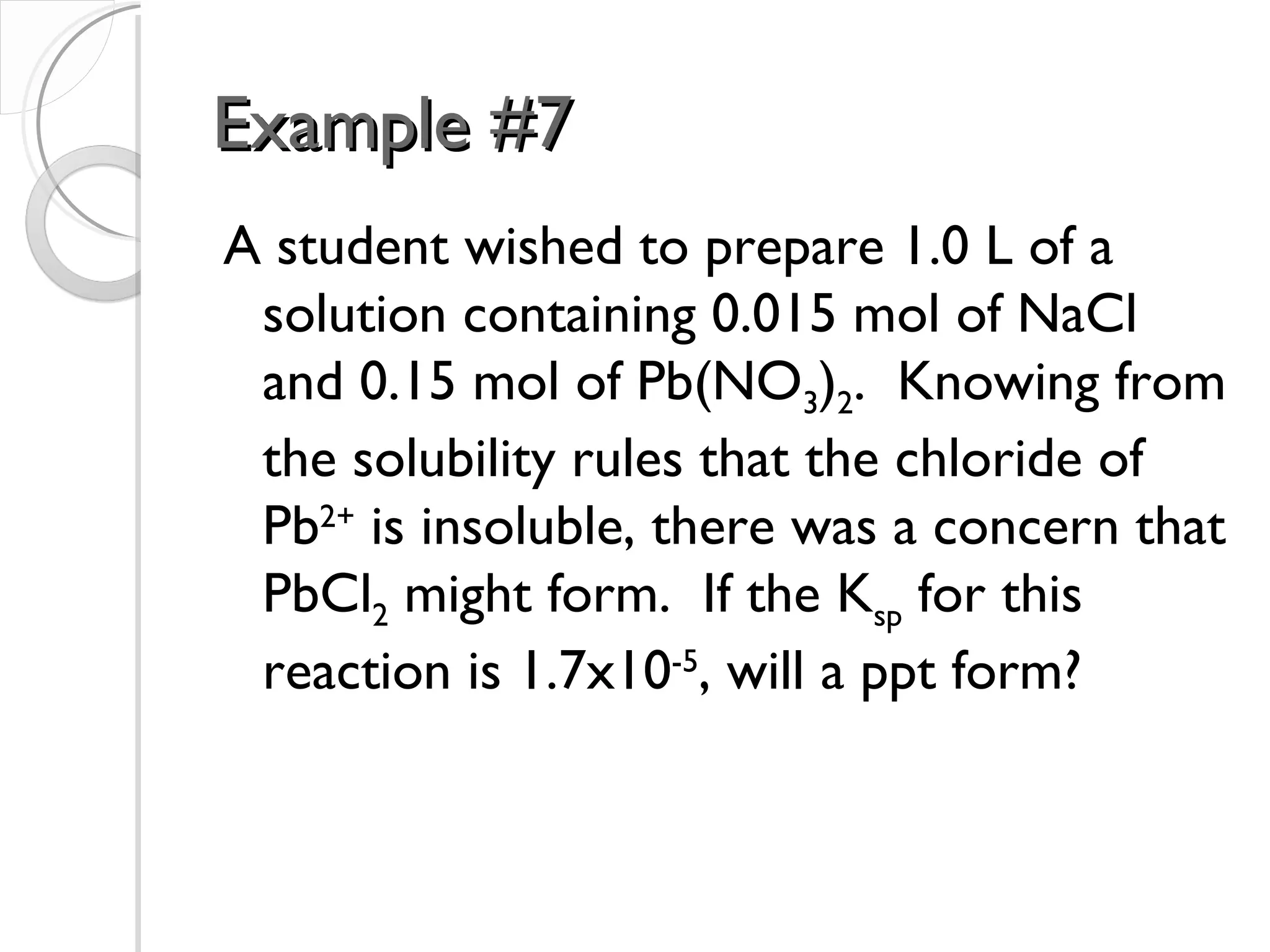 Tang 08 equilibrium and solubility | PPT