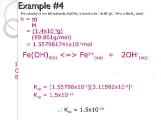 Tang 08 equilibrium and solubility | PPT