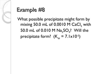 Tang 08 equilibrium and solubility | PPT