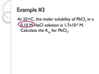 Tang 08 equilibrium and solubility | PPT