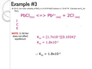 Tang 08 equilibrium and solubility | PPT