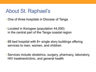 Tanga health project summary | PPTX | Power and Energy Industry ...