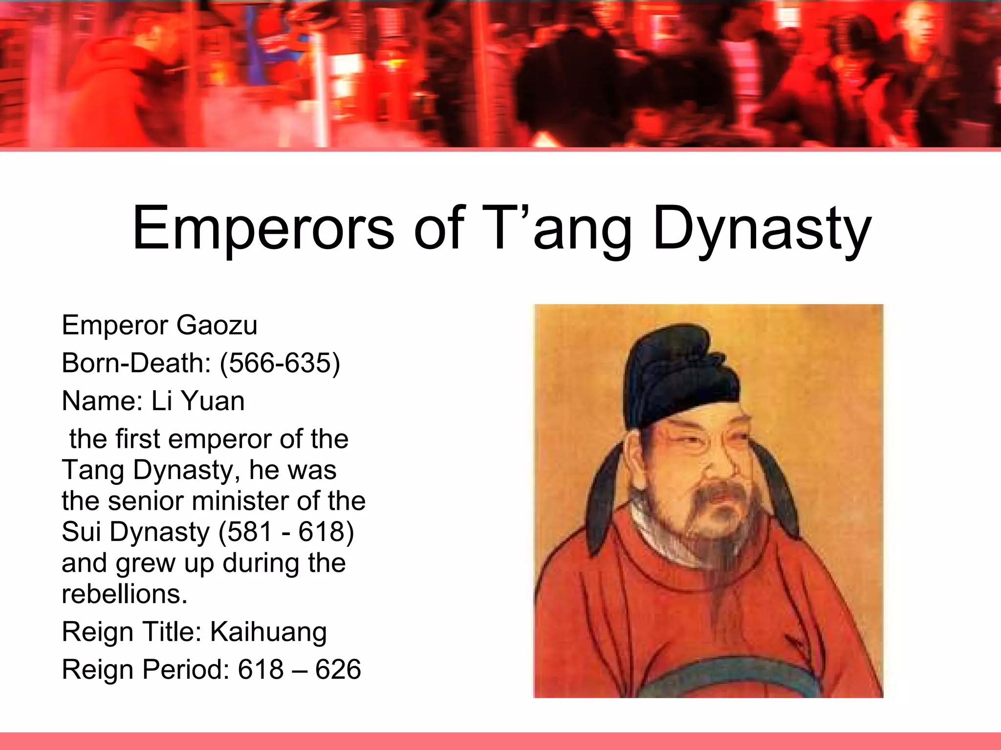 T'ang dynasty | PPT