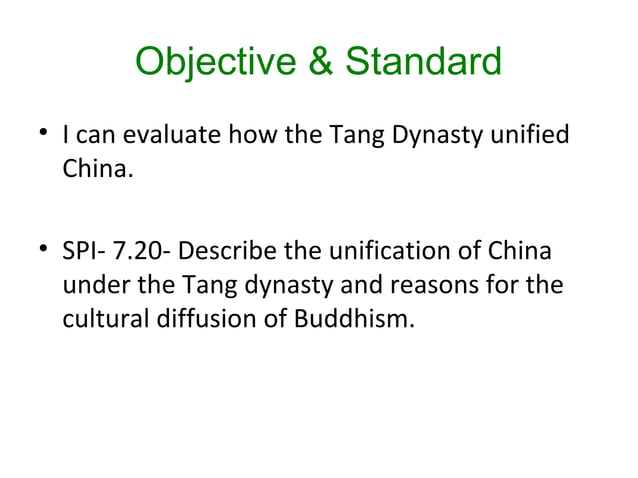Tang dynasty | PPT
