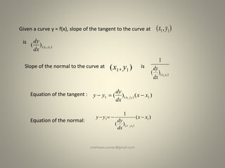 Tangent and normal | PPTX