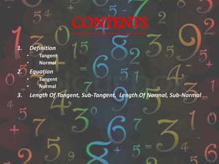 Tangent and normal | PPTX