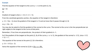 Tangent and Normals by Emroz Sardar | PPTX