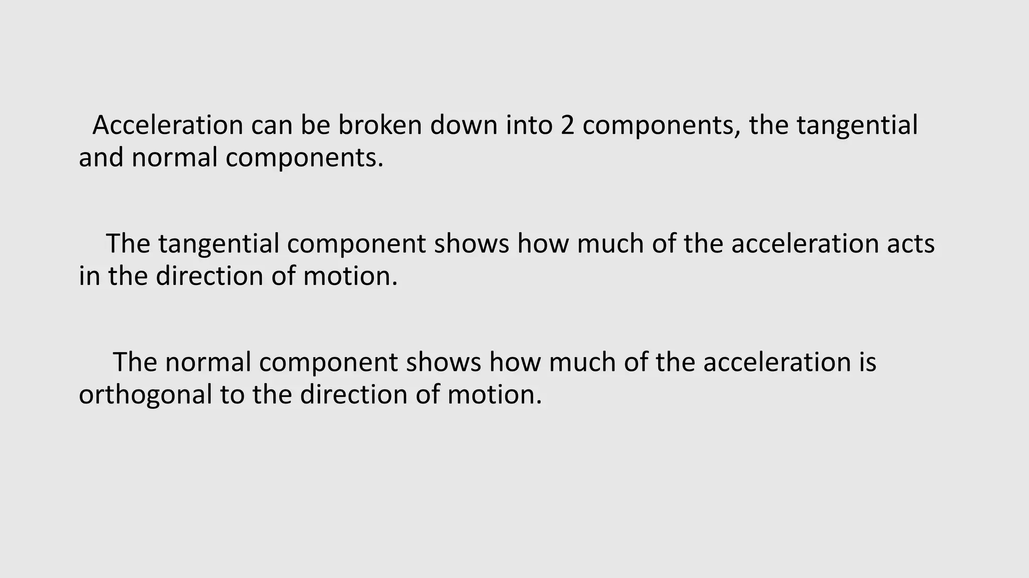 TANGENTIAL AND NORMAL COMPONENTS OF A VECTOR | PPTX