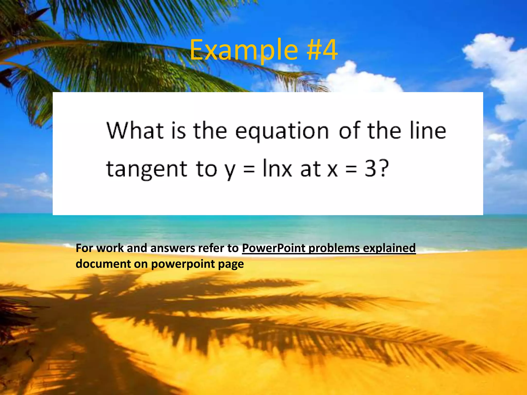 Tangent lines PowerPoint | PPTX